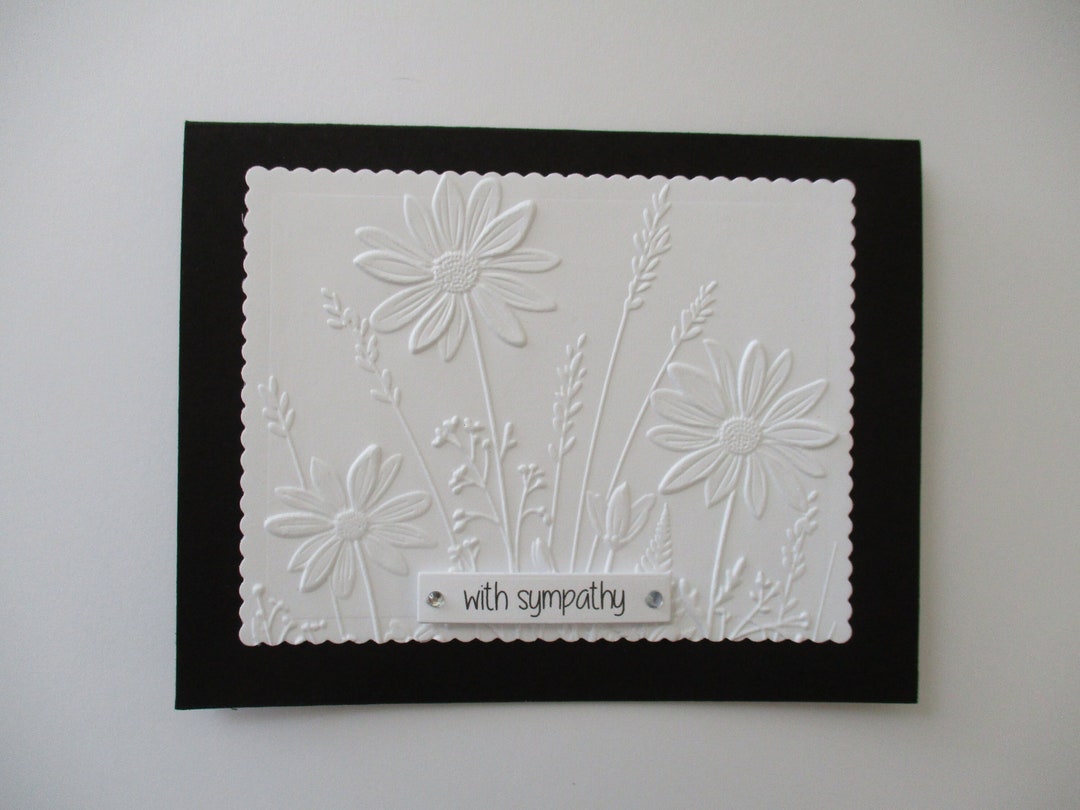 Daisy With Sympathy Card, Handmade Greeting Cards, Wildflowers, With ...