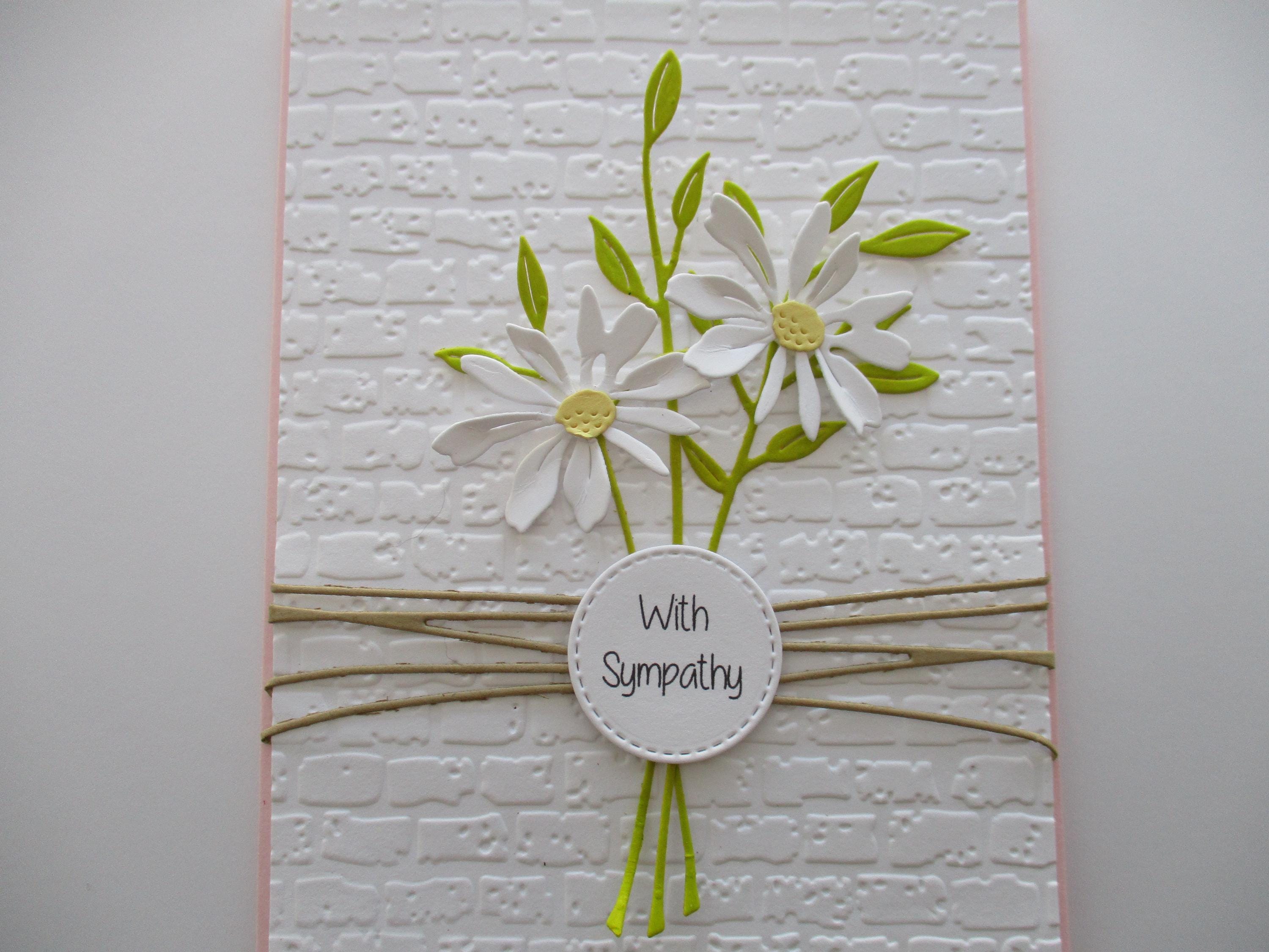 Handmade Sympathy Card, Condolence Card, With Sympathy Card, Embossed ...