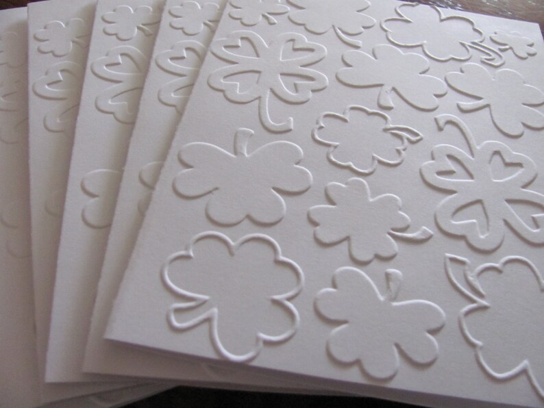 St. Patrick's Day Cards Four Leaf Clover Cards Clover | Etsy