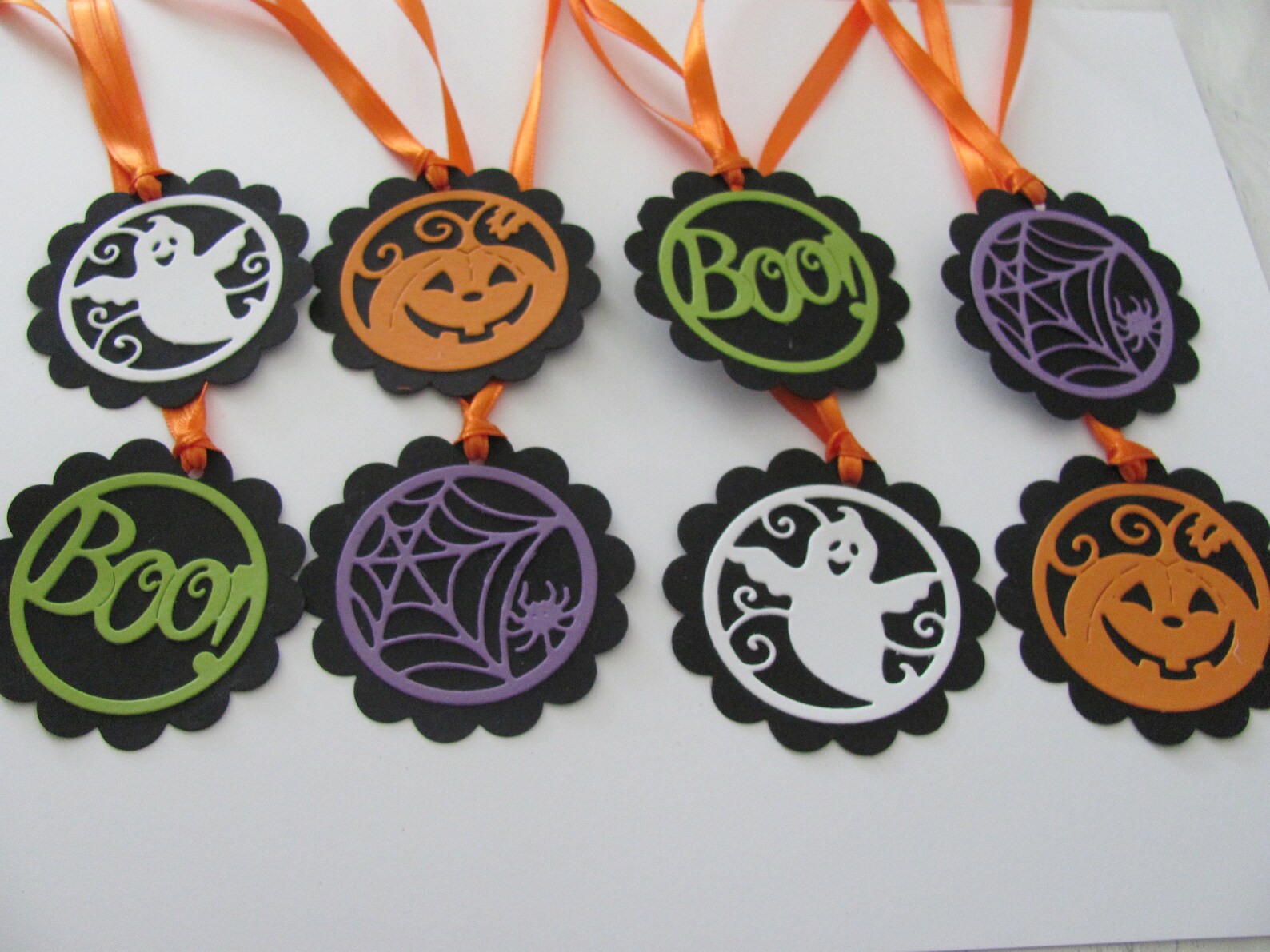 Halloween Tags Halloween Favor Tags Spooky Tags Scalloped - Etsy