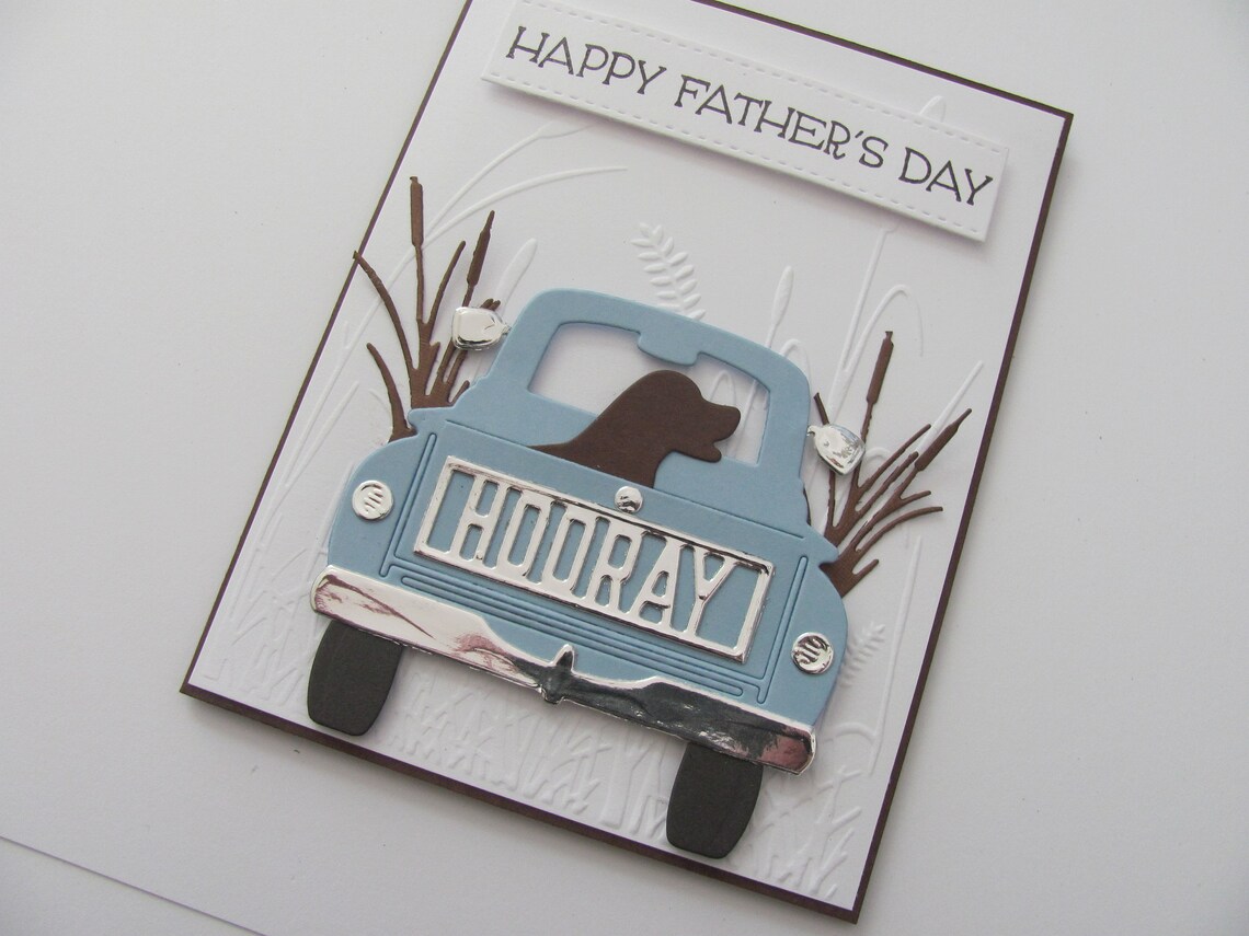 Fathers Day Truck Card Handmade Father's Day Card Truck - Etsy