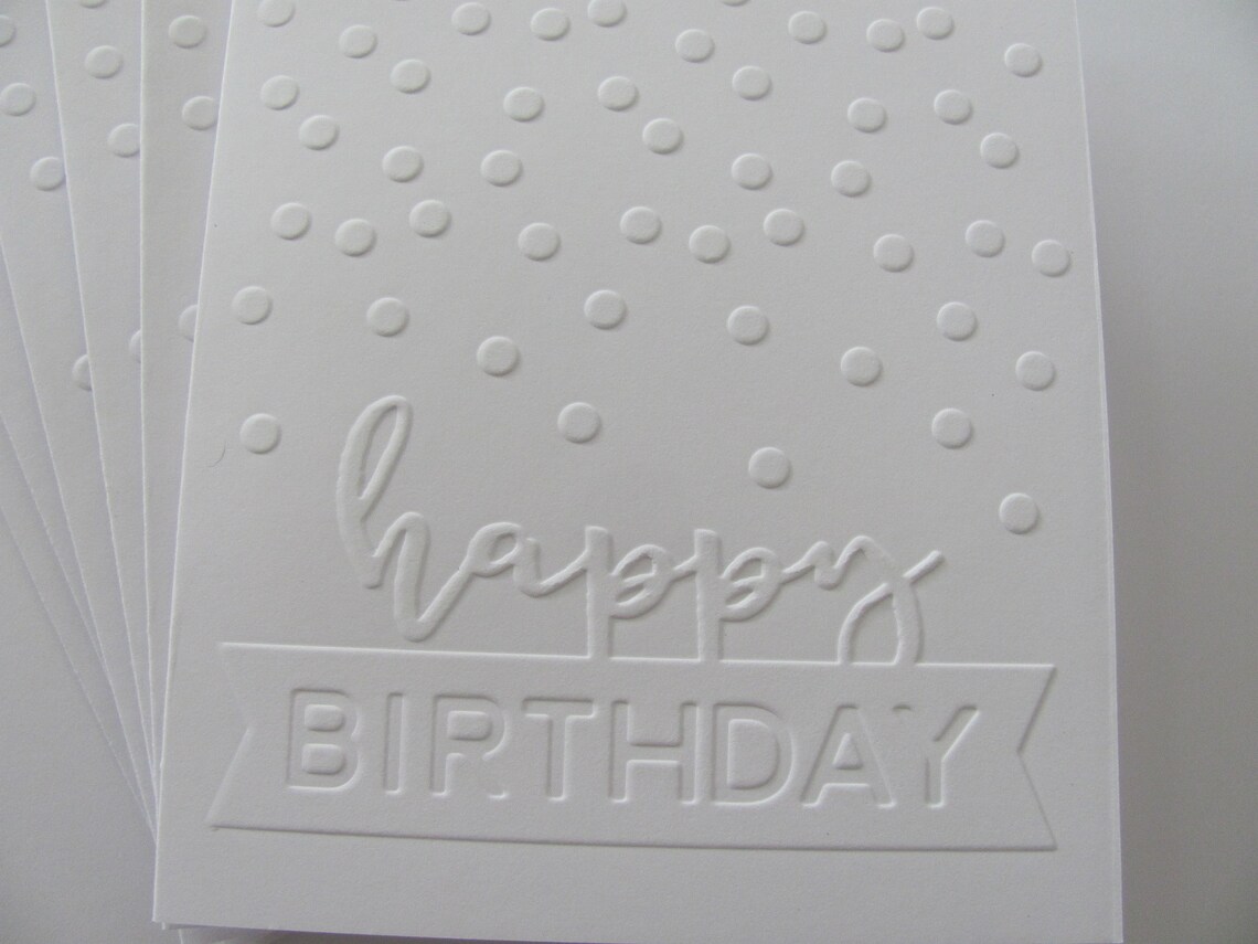 Embossed Cards Birthday Cards Handmade Cards Note Card Set - Etsy
