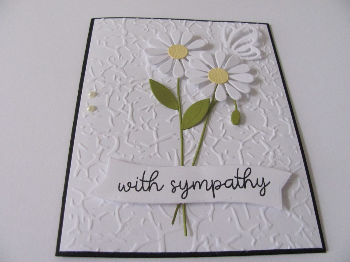 Sympathy Card Greeting Cards Handmade Condolence Card | Etsy