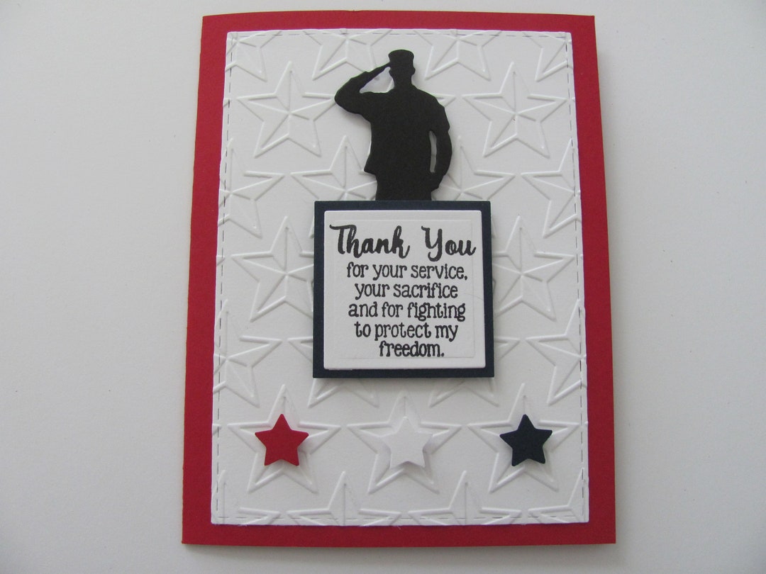 Veteran's Day Card, Soldier Thank You Card, Military Thank You Card ...