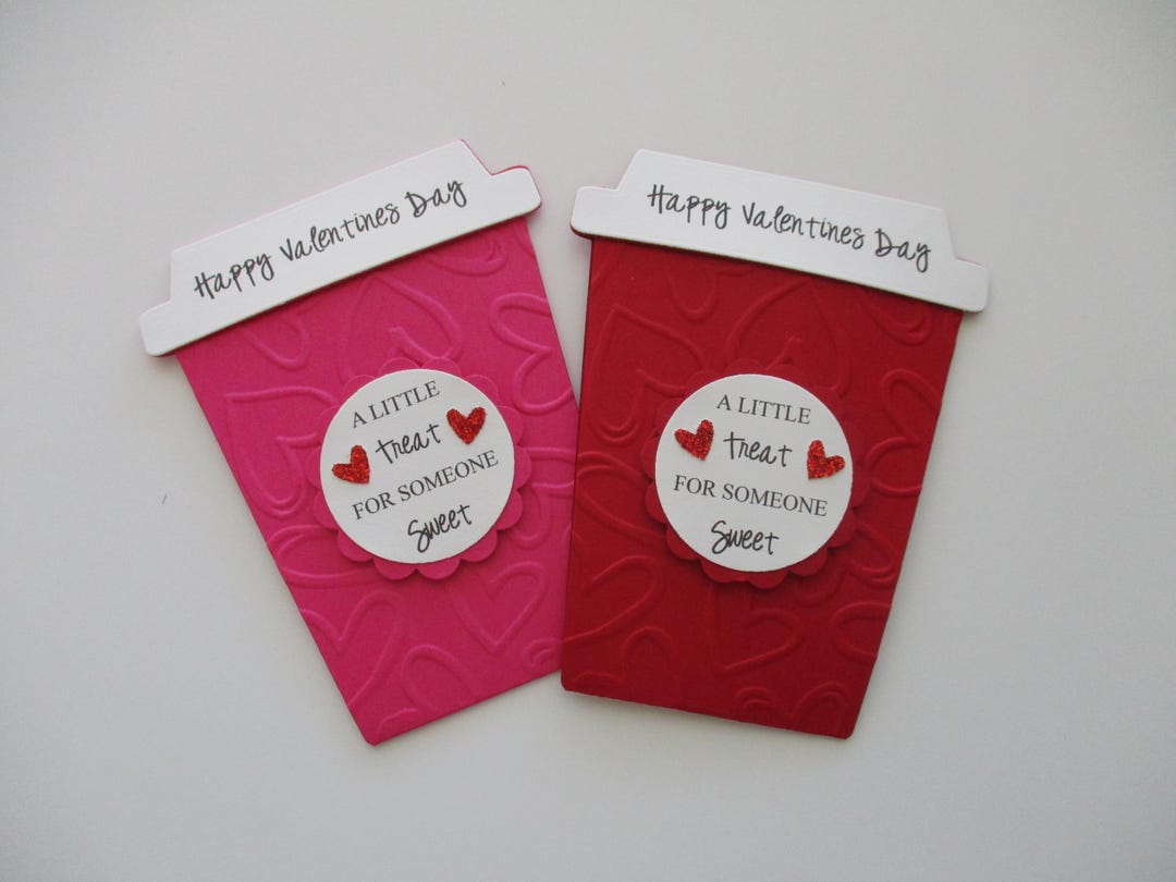 Happy Valentines Day Gift Card Holder, Coffee Cup Gift Card Holder ...