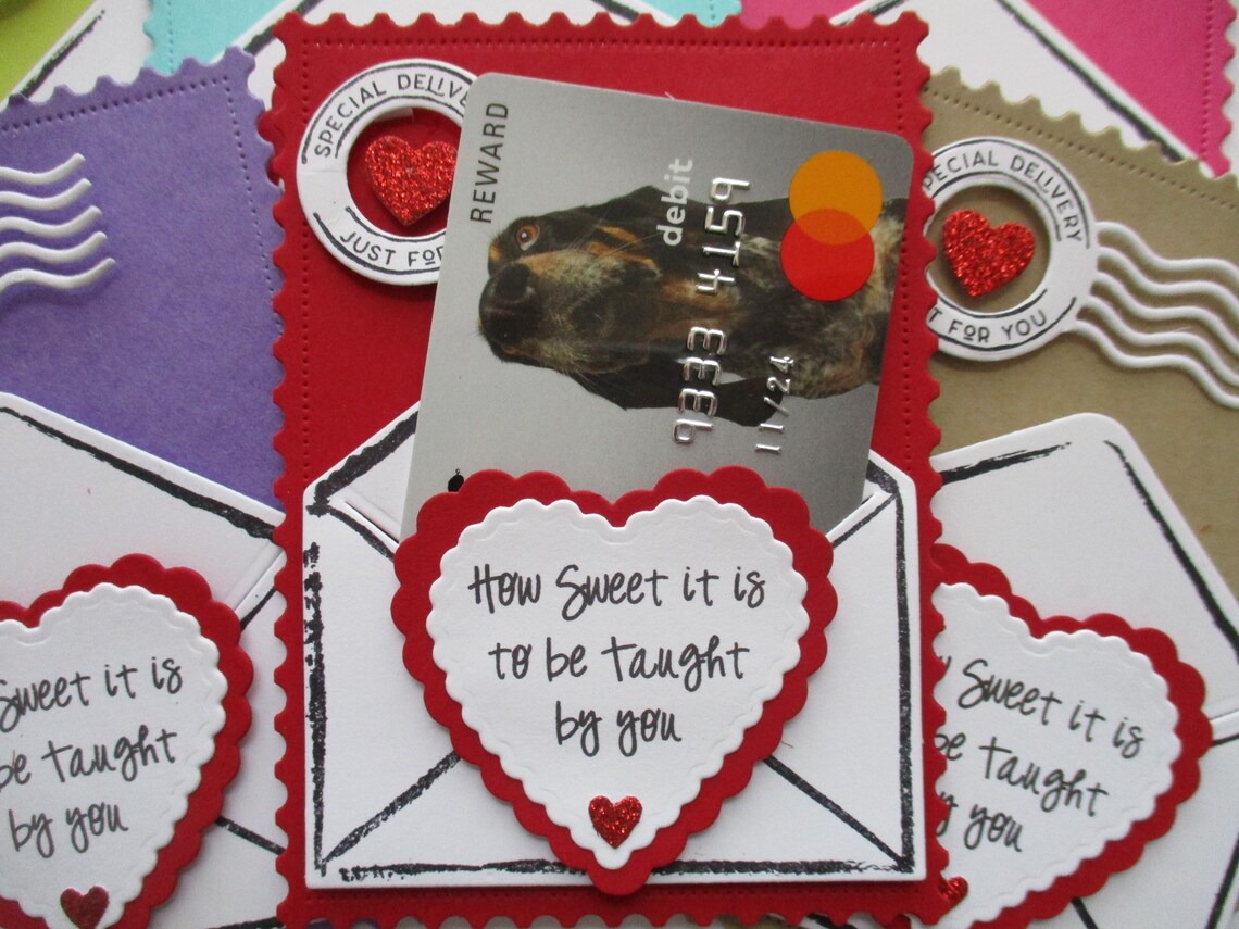 Teacher Valentines Day Gift Card Holder, Envelope Gift Card Holder ...