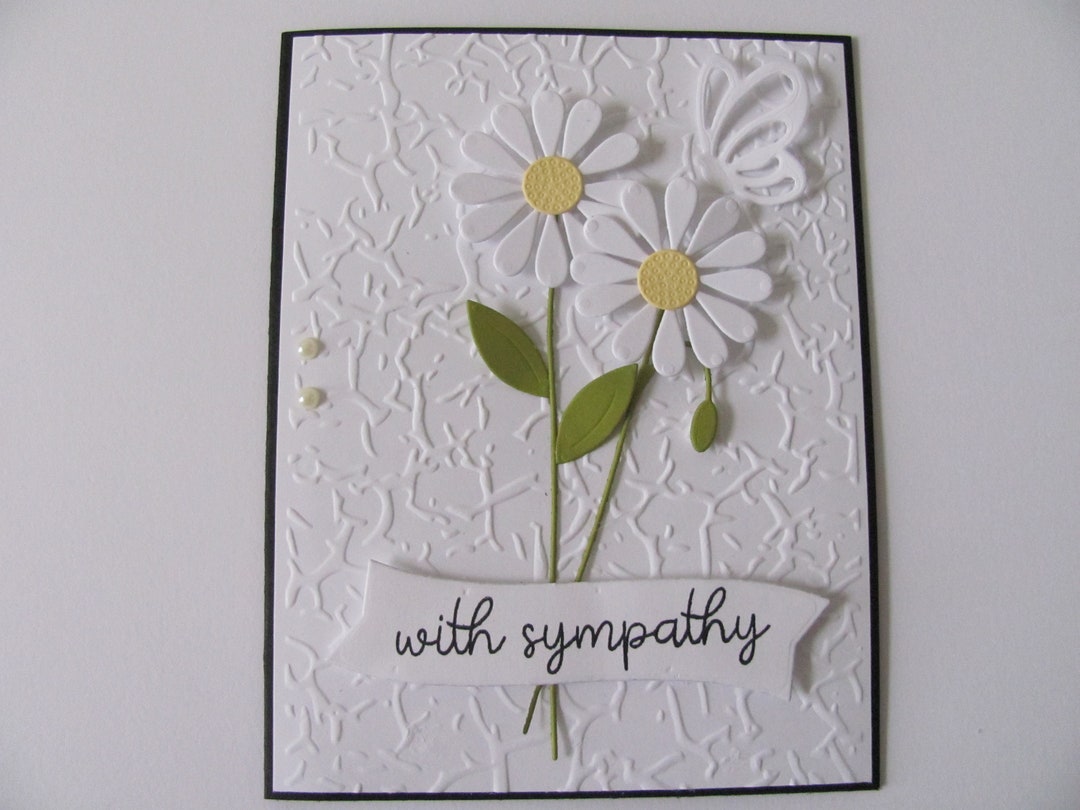 Sympathy Card, Condolence Card, Bereavement Card, Embossed Sympathy ...