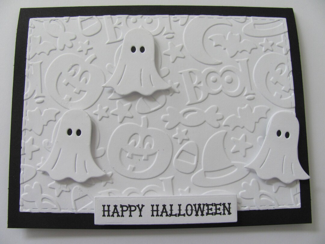 Halloween Ghost Card,handmade Halloween Card, Happy Halloween Cards ...