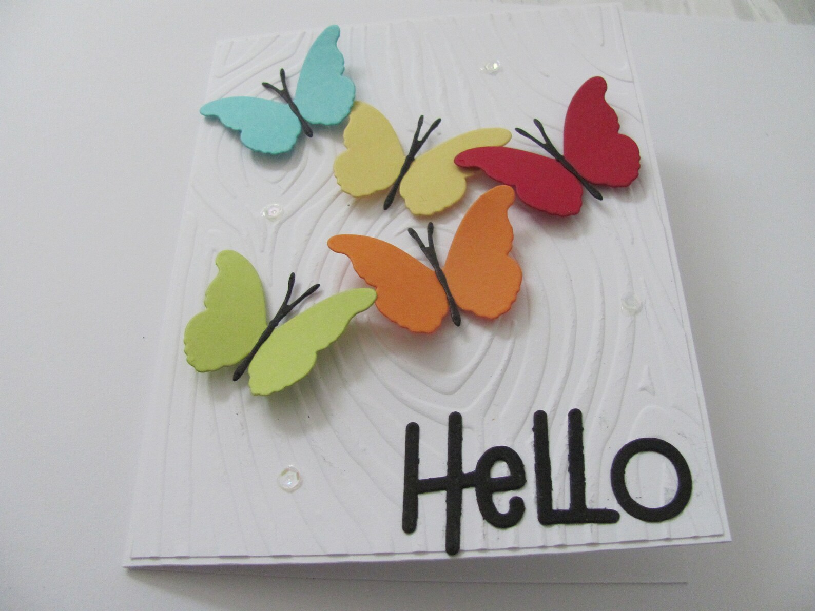 Handmade Greeting Card Hello Butterfly Card Hello - Etsy