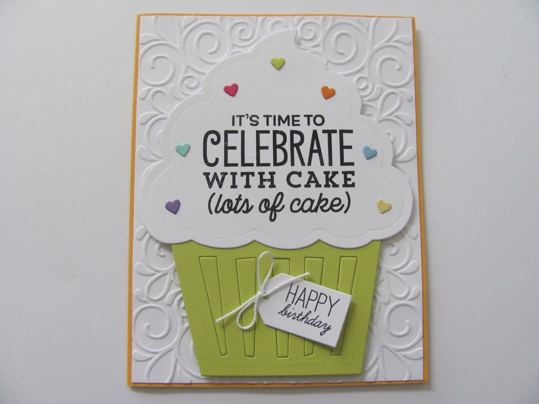 Cupcake Card, Handmade Birthday Card, Birthday Cupcake Card, Birthday ...