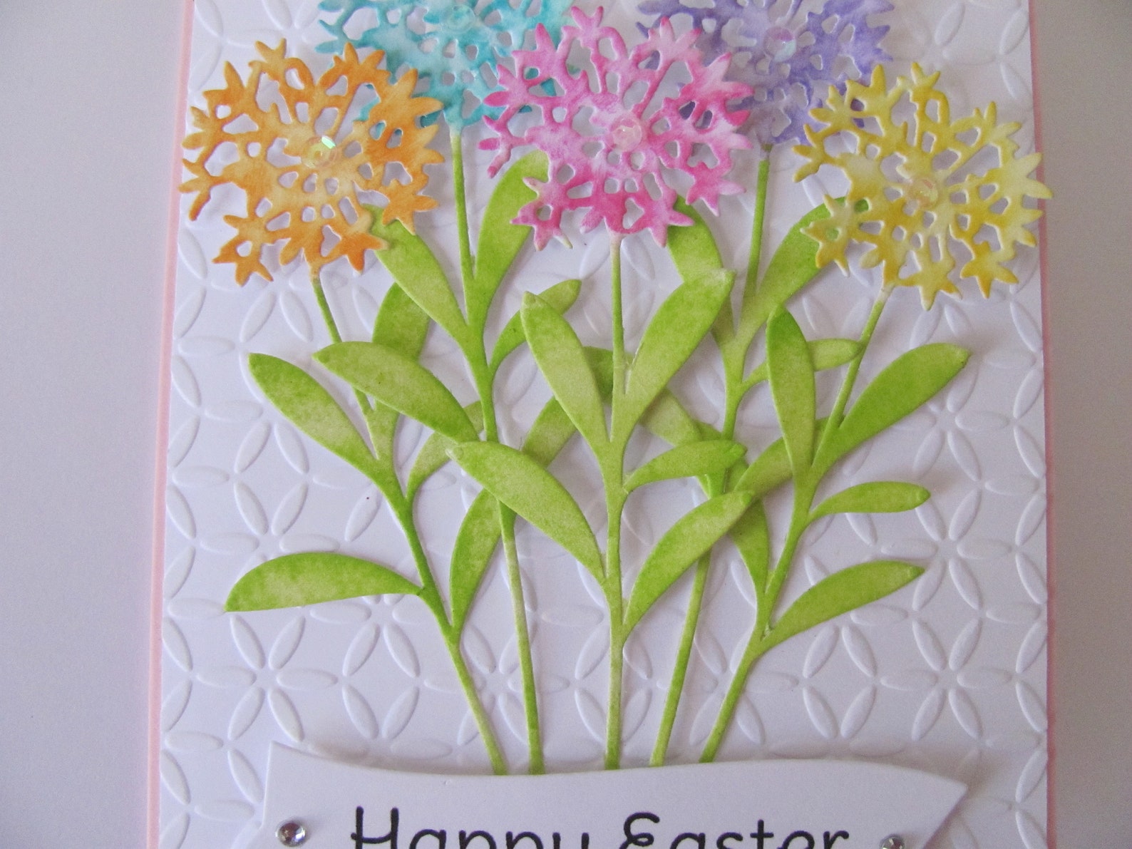 Handmade Easter Card, Wildflower Card, Happy Easter Card, Embossed Card ...