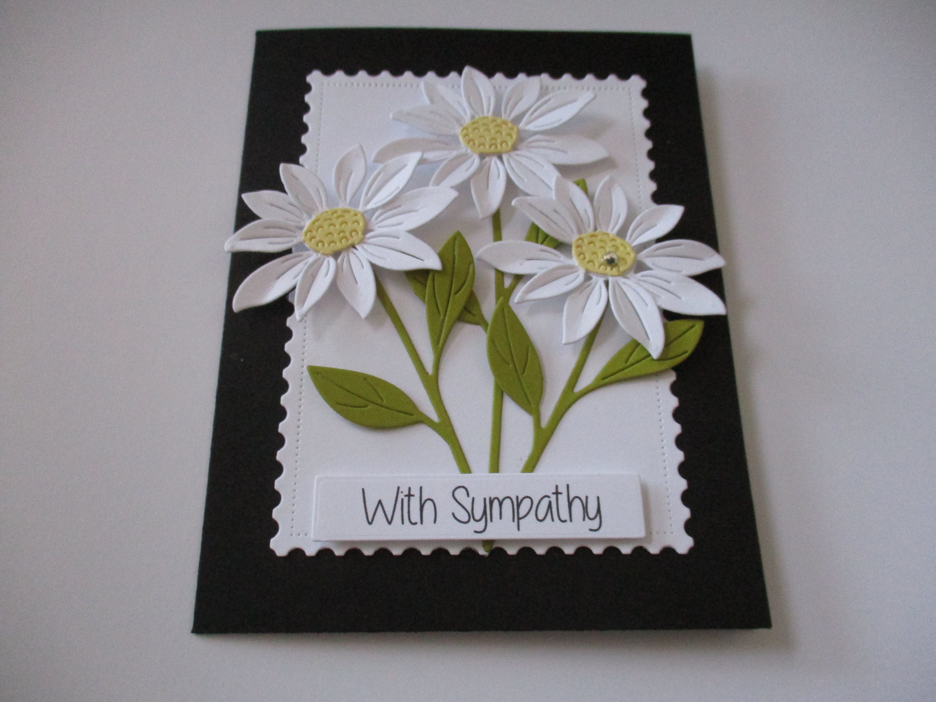 Daisy Sympathy Card, Condolence Card, Greeting Cards Handmade ...