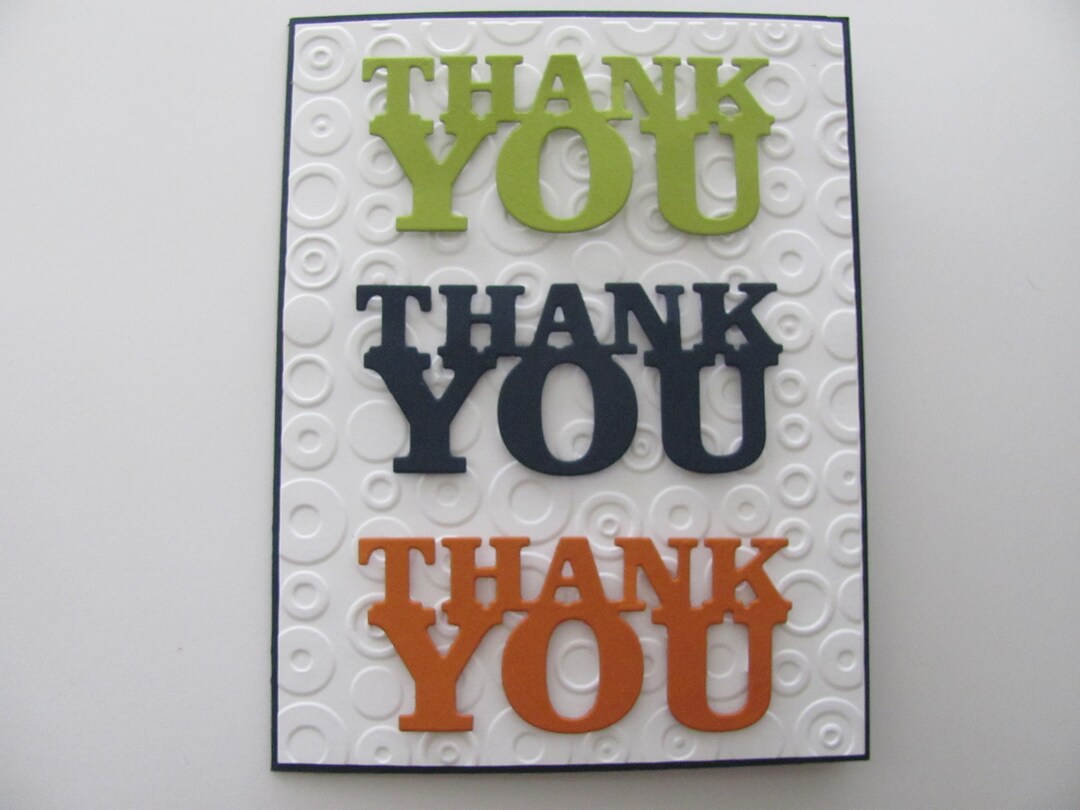 Thank You Cards, Masculine Thank You Cards, Handmade Thank You Card ...