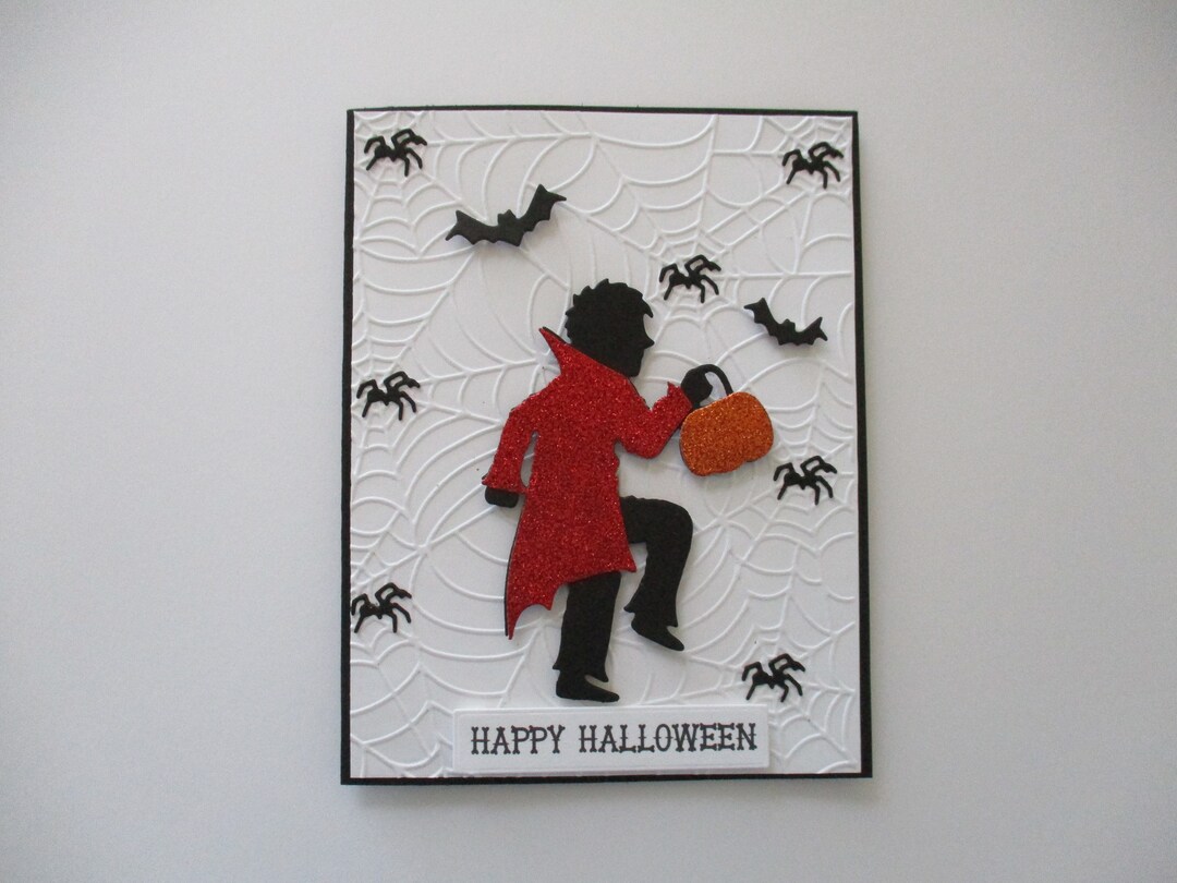 Happy Halloween Vampire Card, Greeting Card Handmade, Halloween Card ...