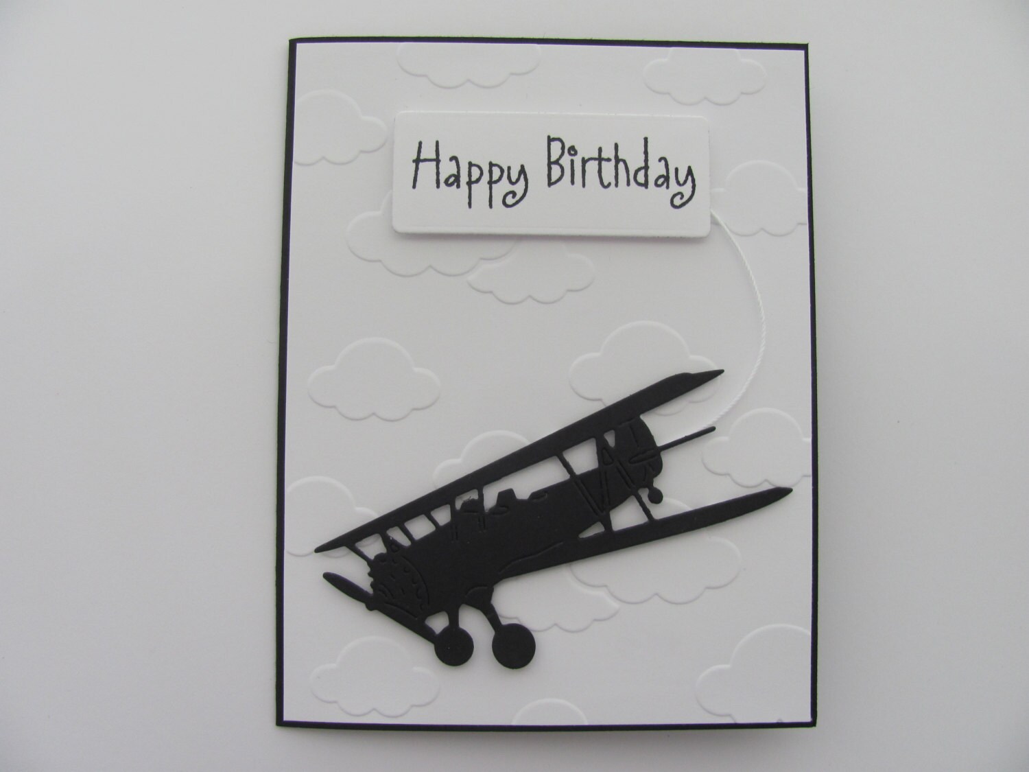 Birthday Day Card Happy Birthday Card Plane Cardbirthday - Etsy