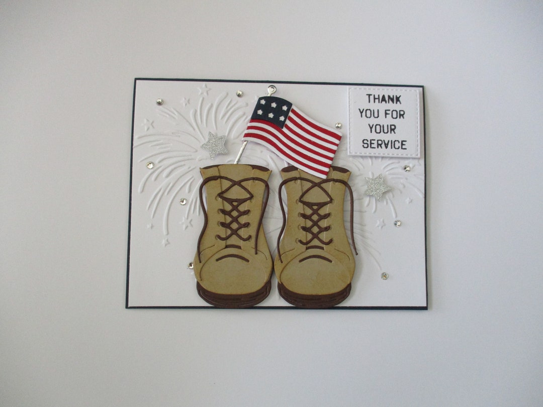 Veteran's Day Card, Soldier Bootsthank You Card, Military Thank You ...