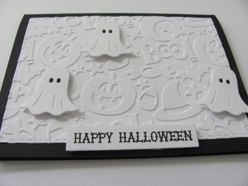 Halloween Ghost Cardhandmade Halloween Card Happy Halloween - Etsy
