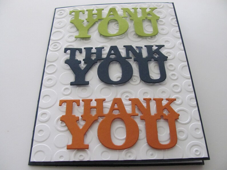Thank You Cards, Masculine Thank You Cards, Handmade Thank You Card ...