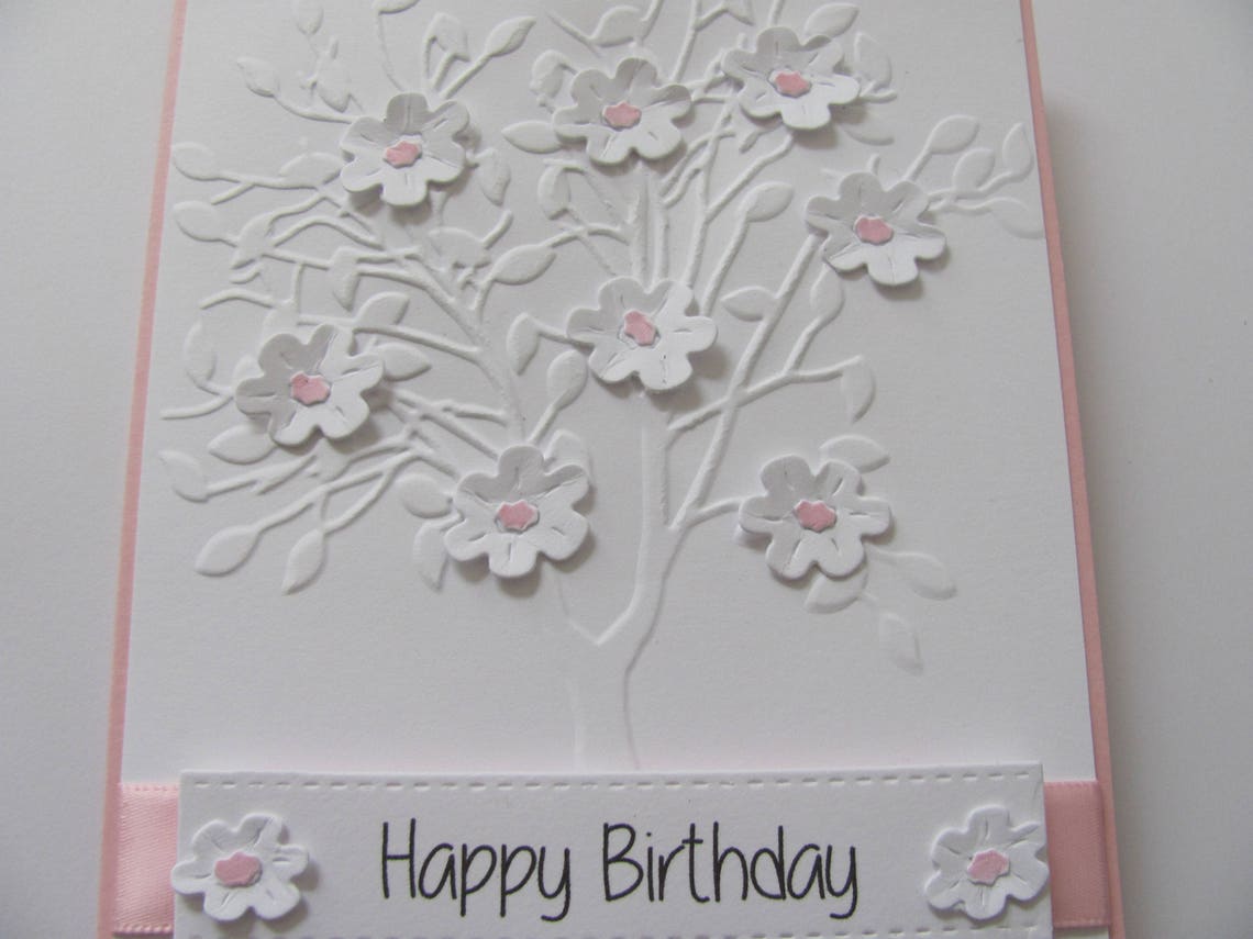 Dogwood Tree Birthday Card Birthday Cards Handmade Birthday - Etsy