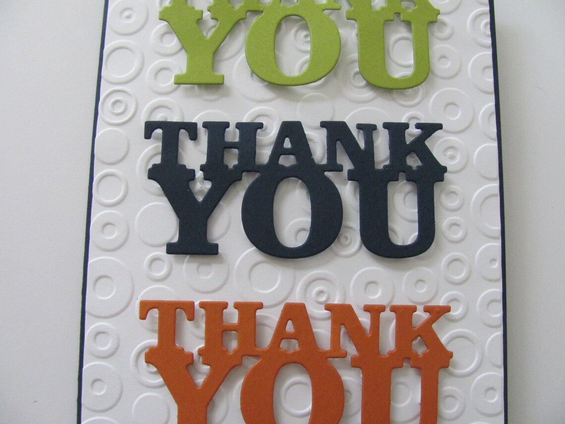 Thank You Cards, Masculine Thank You Cards, Handmade Thank You Card ...