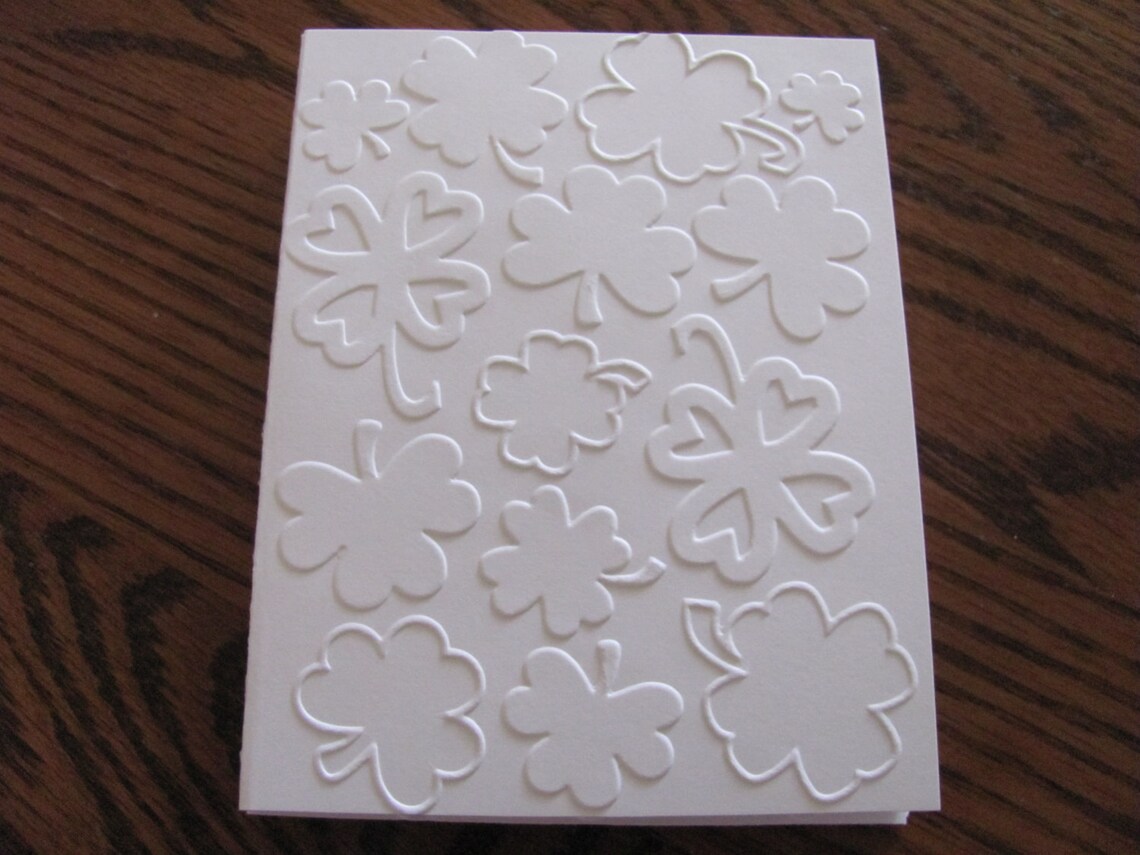 St. Patrick's Day Cards Four Leaf Clover Cards Clover | Etsy