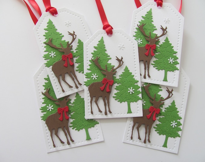 Deer Tags, Christmas Deer Tags, Christmas Tags, Deer Gift Tags ...