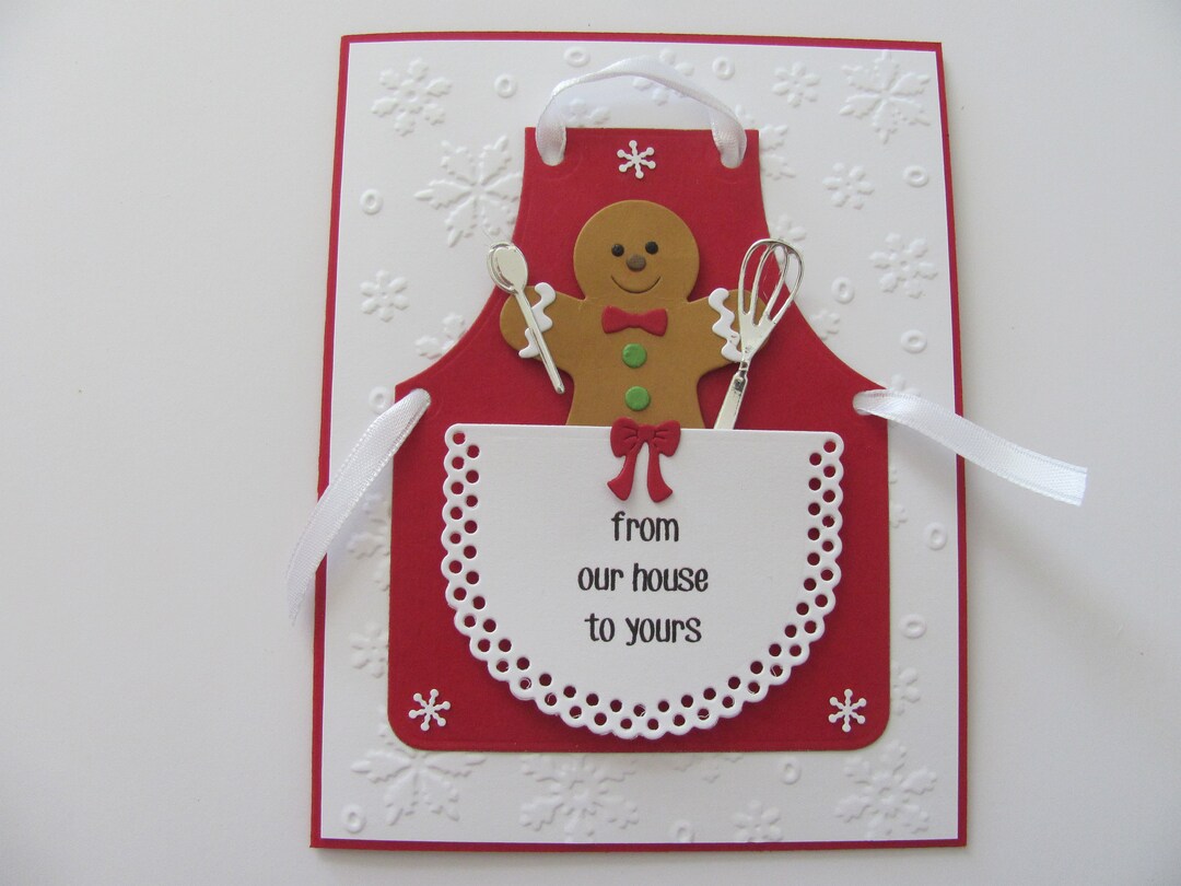Gingerbread Man Card, Christmas Cards, Greeting Cards, Apron Christmas ...