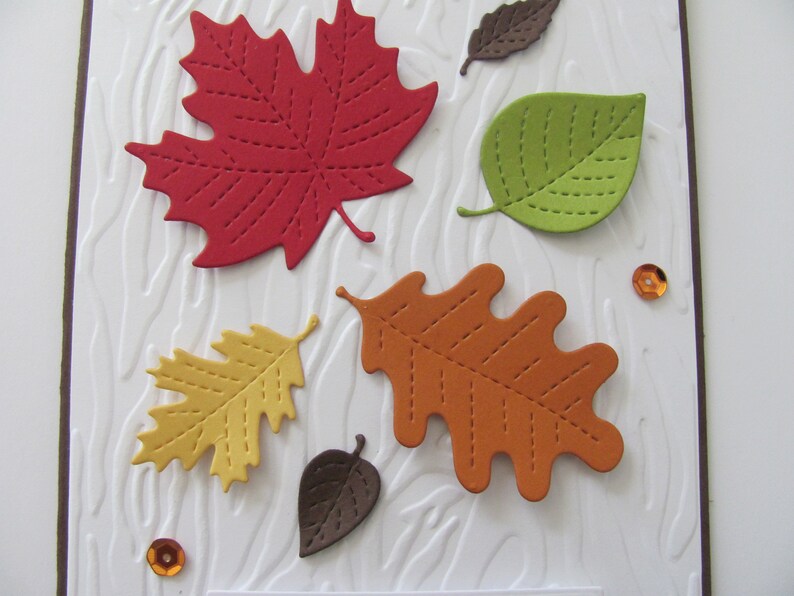 Happy Fall Card Handmade Fall Card Embossed Fall Card - Etsy