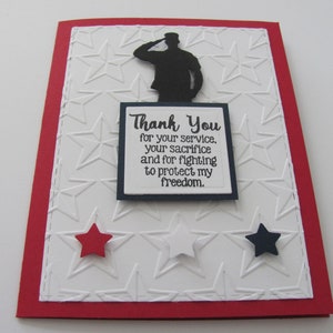 Veteran's Day Card, Soldier Thank You Card, Military Thank You Card ...