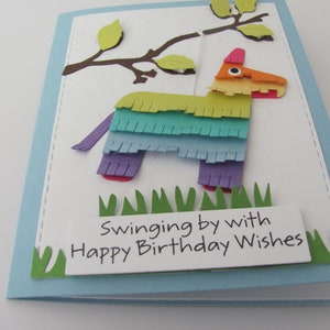 Pinata Birthday Card, Happy Birthday Card, Birthday Pinata Card ...