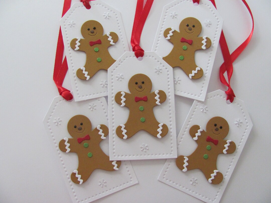 Gingerbread Men Gift Tags, Gingerbread Men Christmas Tags, Holiday Gift ...