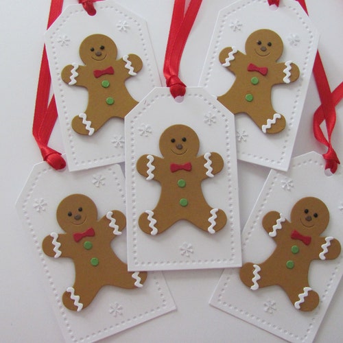 Gingerbread Men Gift Tags Gingerbread Men Christmas Tags - Etsy
