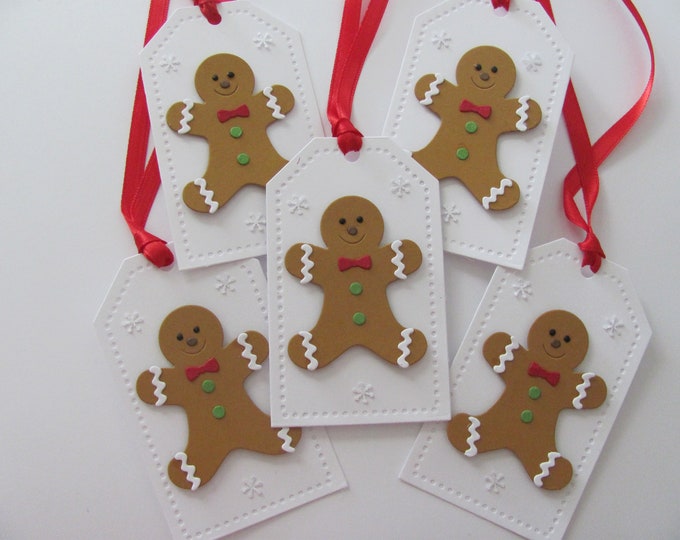 Gingerbread Men Gift Tags, Gingerbread Men Christmas Tags, Holiday Gift ...