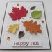 Happy Fall Card Handmade Fall Card Embossed Fall Card - Etsy