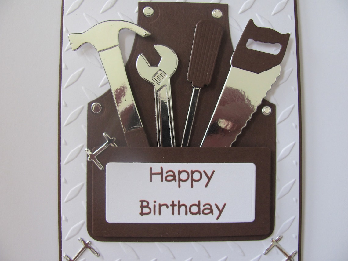 Happy Birthday Tool Card, Birthday Tool Card, Gifts for Dad, Tools ...