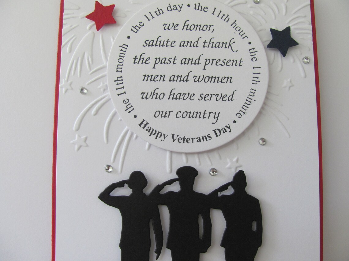 Veteran's Day Card Veterans Thank You Card Military - Etsy