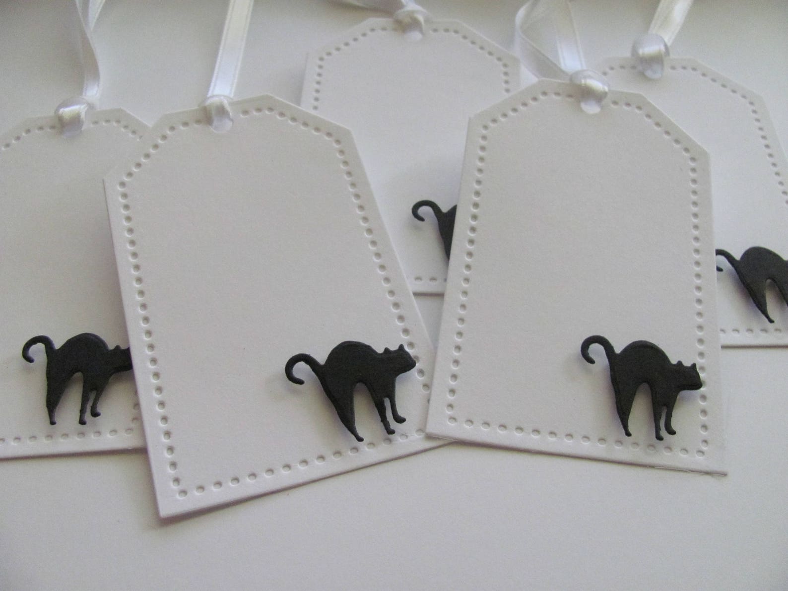 Halloween Black Cat Tags Halloween Favor Tags Cat Gift Tags | Etsy