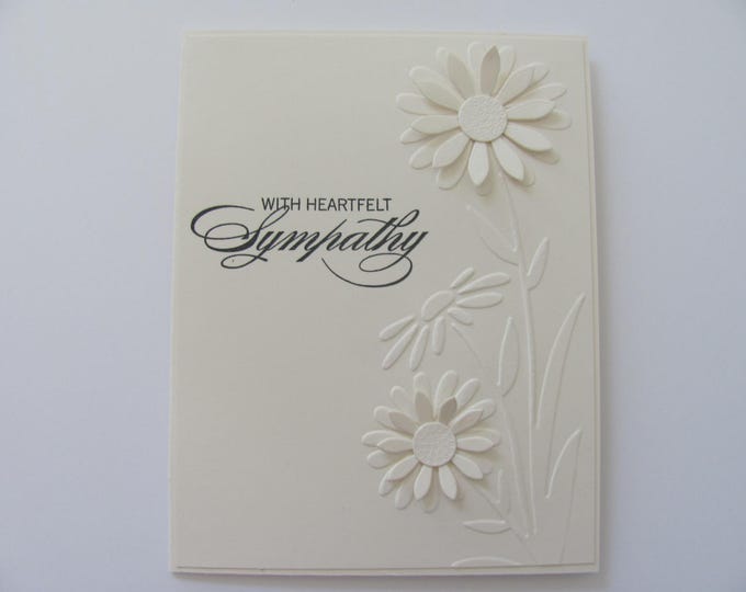 Daisy Flower Sympathy Card, Sympathy Card, Condolence Card, Thinking of ...