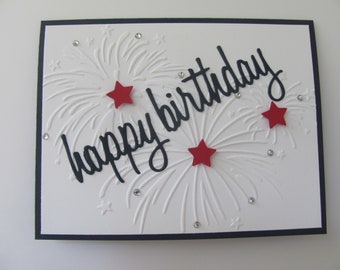 Fireworks Birthday Card | Etsy