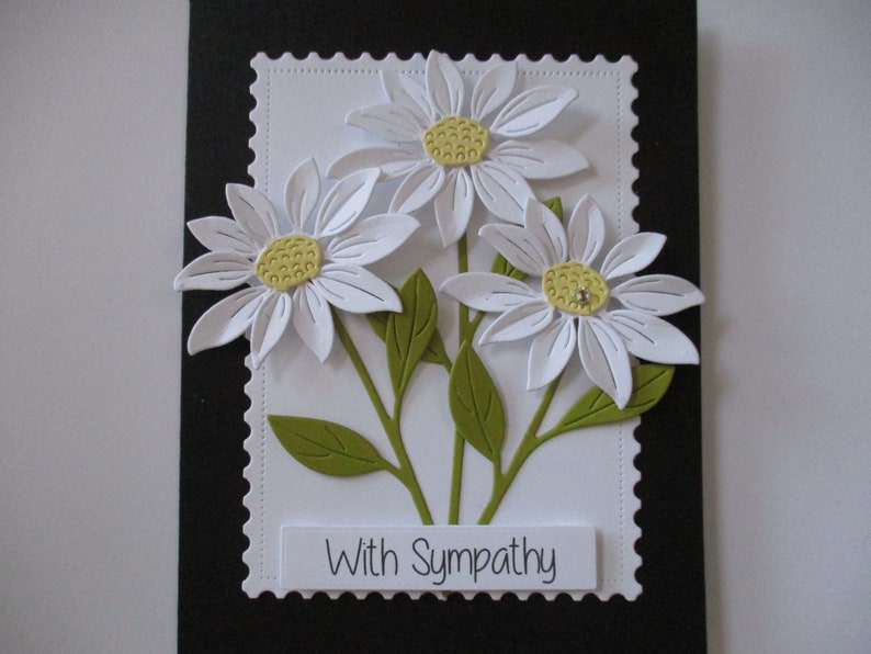 Daisy Sympathy Card, Condolence Card, Greeting Cards Handmade ...