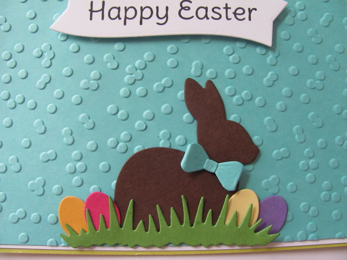 Handmade Easter Bunny Card, Happy Easter Bunny Card, Spring Cards ...