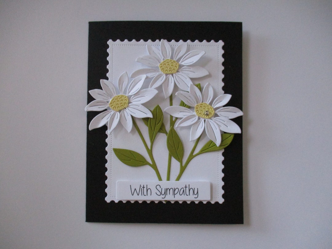 Daisy Sympathy Card, Condolence Card, Greeting Cards Handmade ...