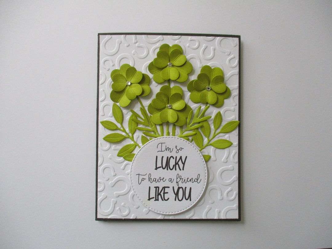 Handmade Greeting Card, St. Patrick's Day Cards, Shamrocks Card ...
