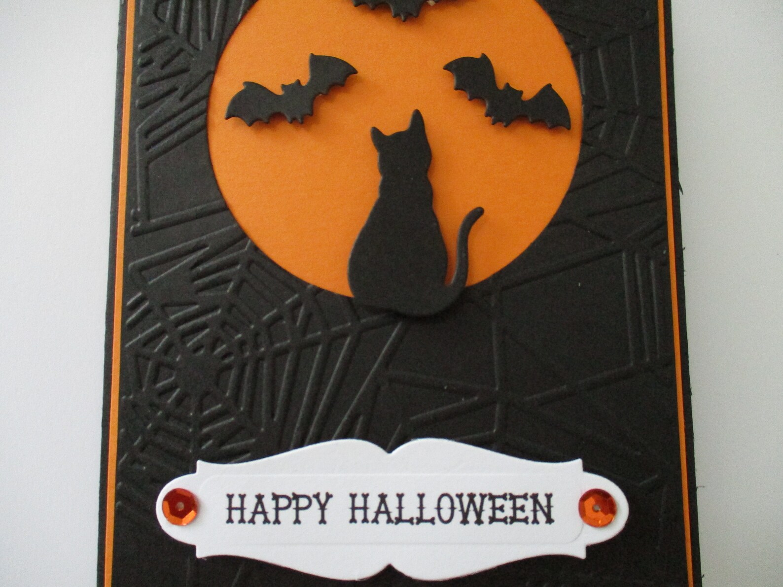 Halloween Card Halloween Greeting Card Halloween Cat Card - Etsy