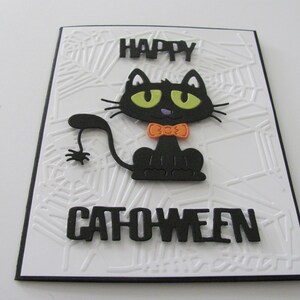 Halloween Greeting Card, Black Cat Halloween Card, Halloween Cards ...