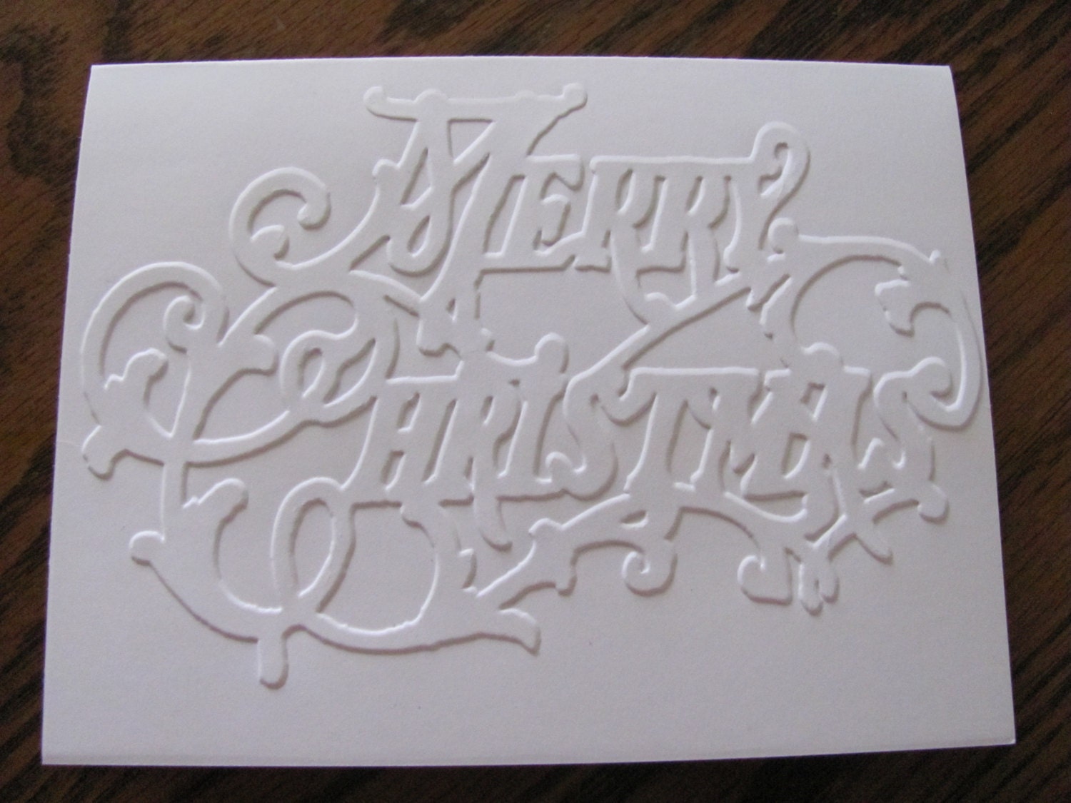 Merry Christmas Card Set Embossed Card Set Holiday Card Set - Etsy