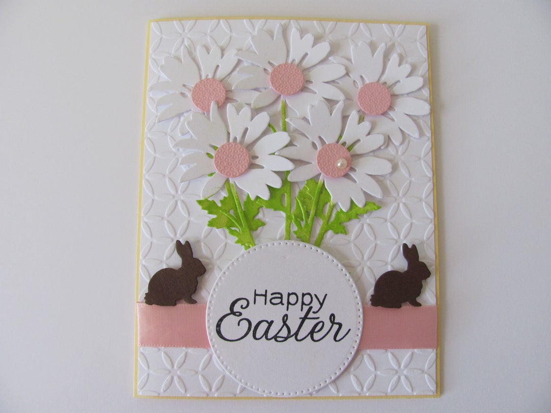 Daisy Easter Card, Happy Easter Bunny Card, Spring Cards, Bunny Cards ...