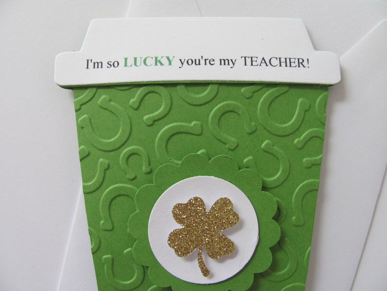 St. Patrick's Day Teacher Gift Card Holder Coffee Cup - Etsy