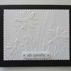 Daisy With Sympathy Card, Handmade Greeting Cards, Wildflowers, With ...