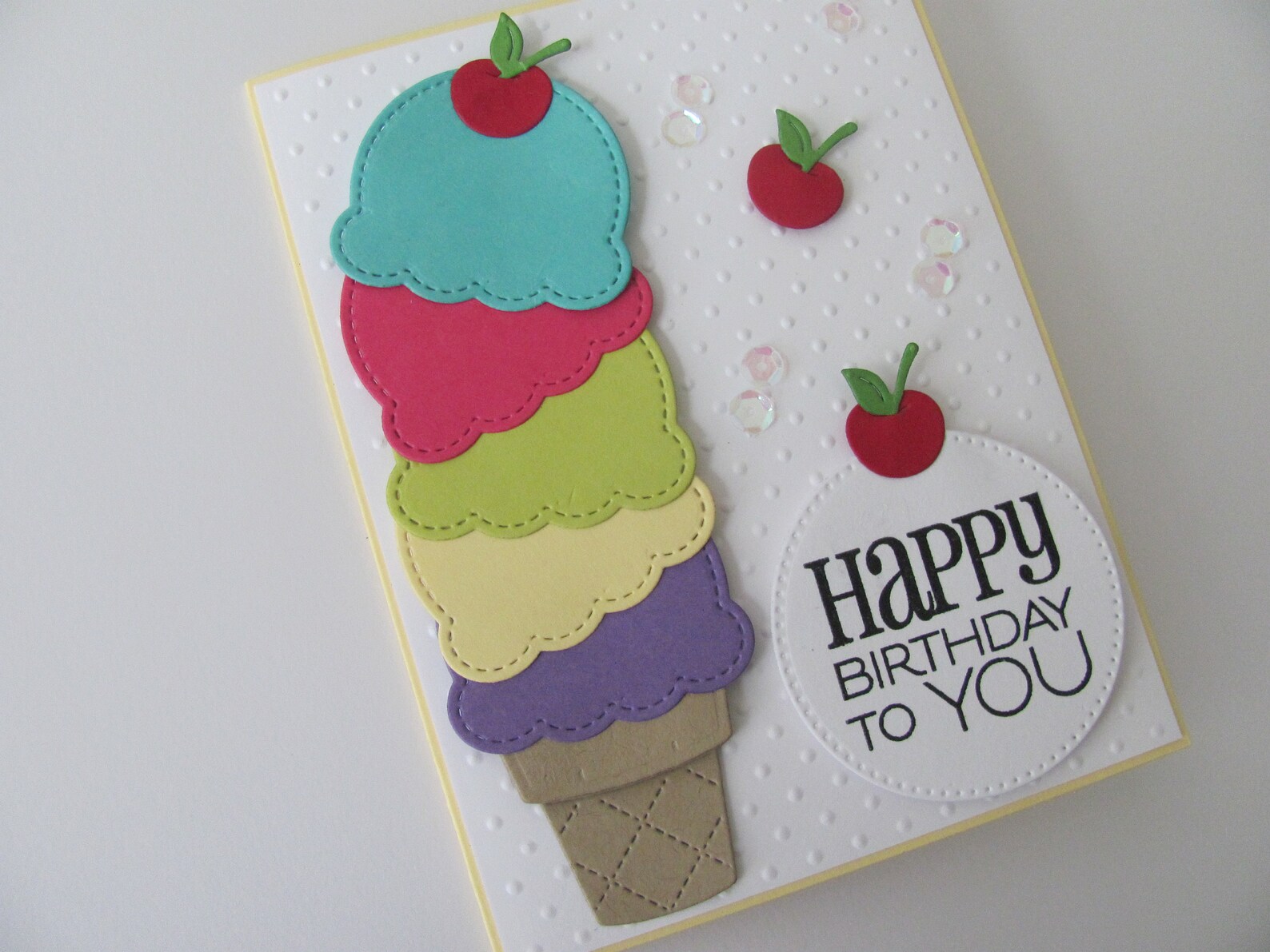 Ice Cream Cone Birthday Card Birthday Card Happy Birthday to - Etsy